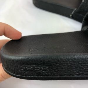 bebe | Shoes | Bebe Slippers Shimmer Black Size Medium 31 | Poshmark